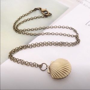 Jewelry | Gold Seashell Locket Necklace Nwt | Poshmark